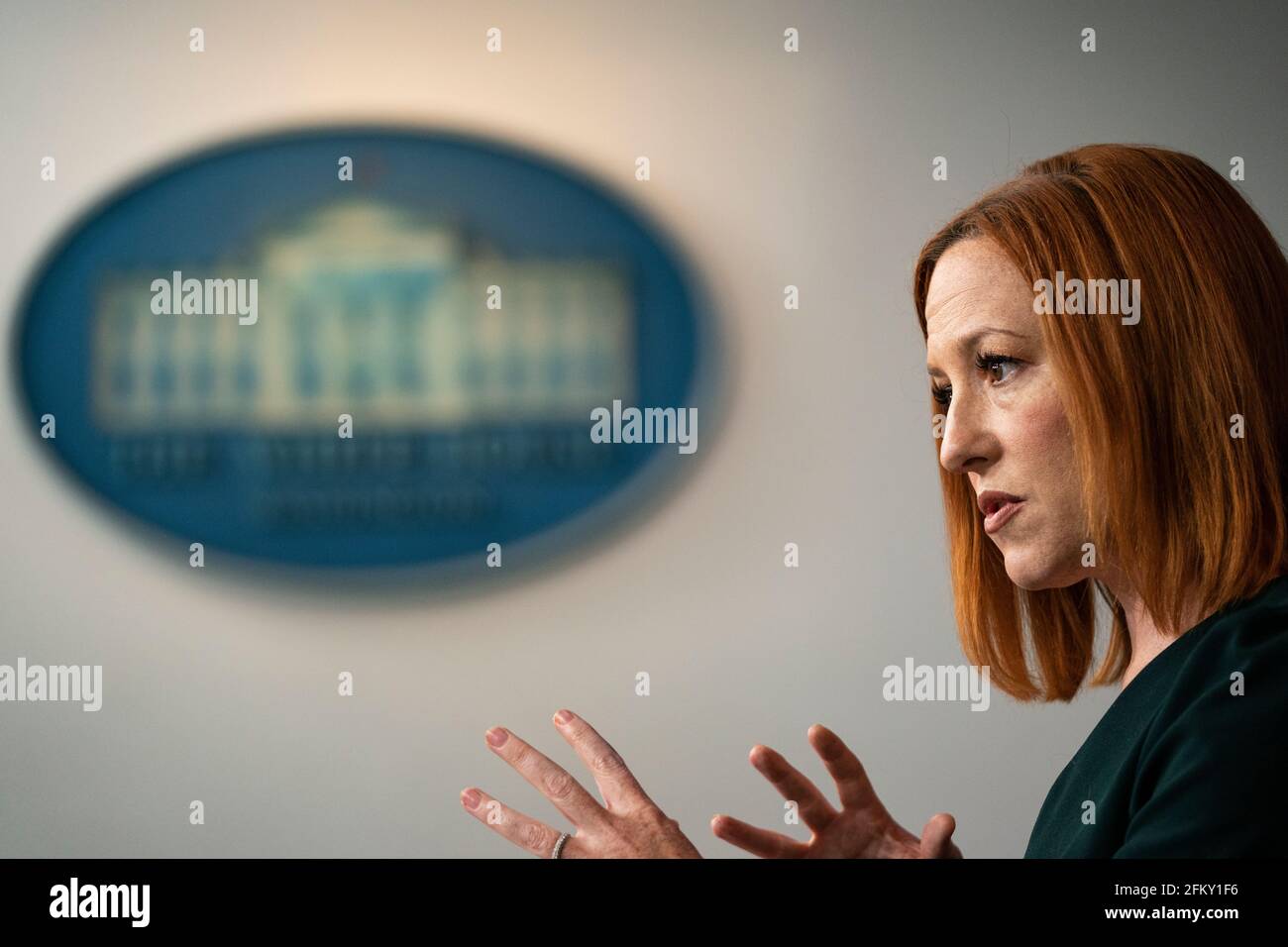 White House Press Secretary Jen Psaki speaks during her daily press ...
