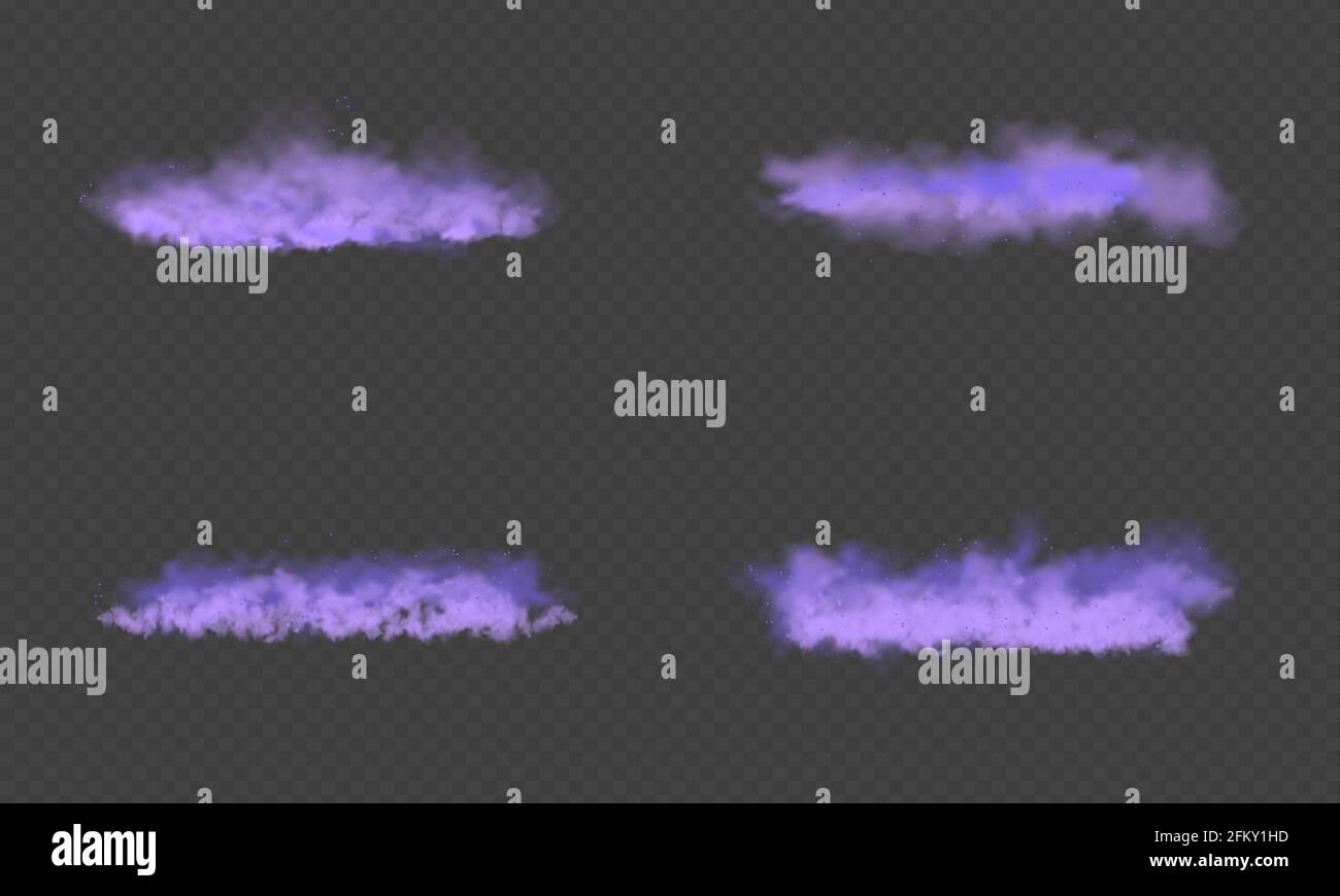 Purple fog or smoke.Purple dust with particles. Violet smoke or dust ...