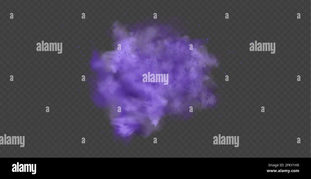 Purple dust. Abstract blurry smoke with purple particles. Violet smoke ...