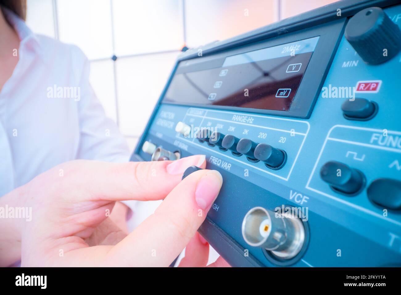 Semiconductor electronics laboratory with measuring instruments Stock ...