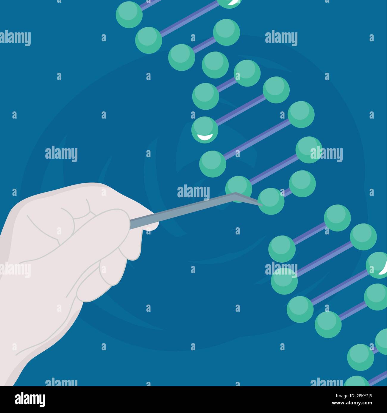 Dna hand helix Stock Vector Images - Alamy