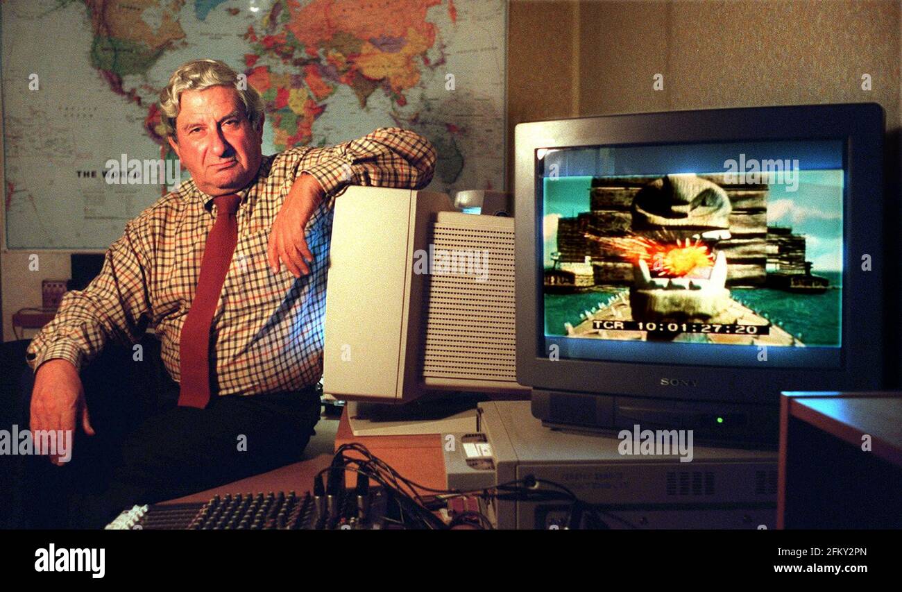 Jeremy Isaacs, with an image september 1999 from his Millennium ...