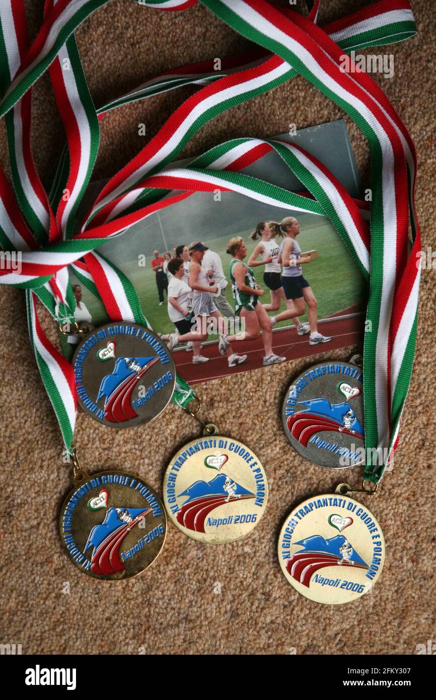 Medals from her Naples Game, Teresa Cornell competitor in the ...