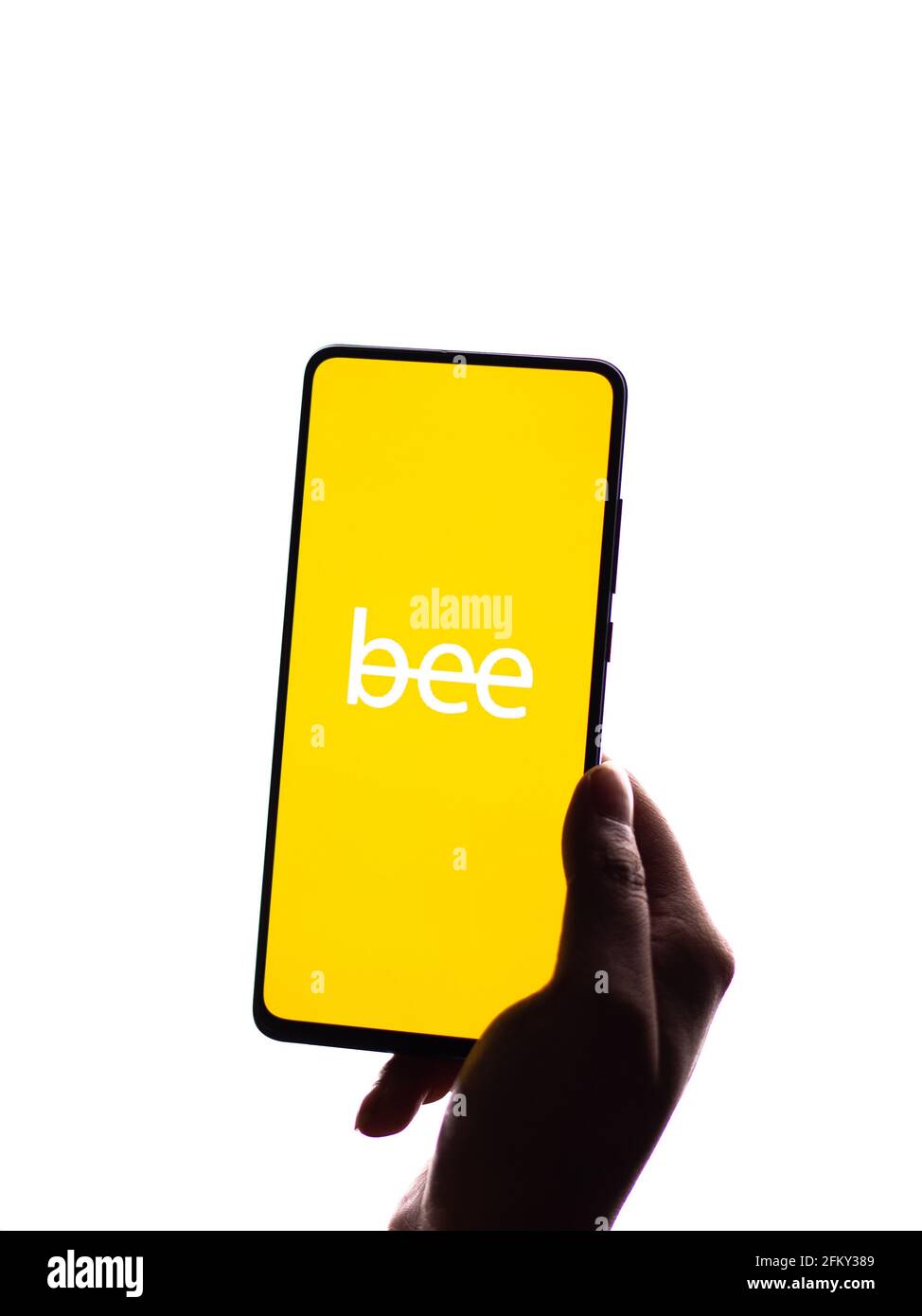 Assam, india - May 04, 2021 : Bee network logo on phone screen stock ...