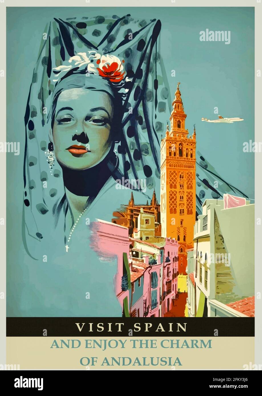 Vintage spain poster hi-res stock photography and images - Alamy