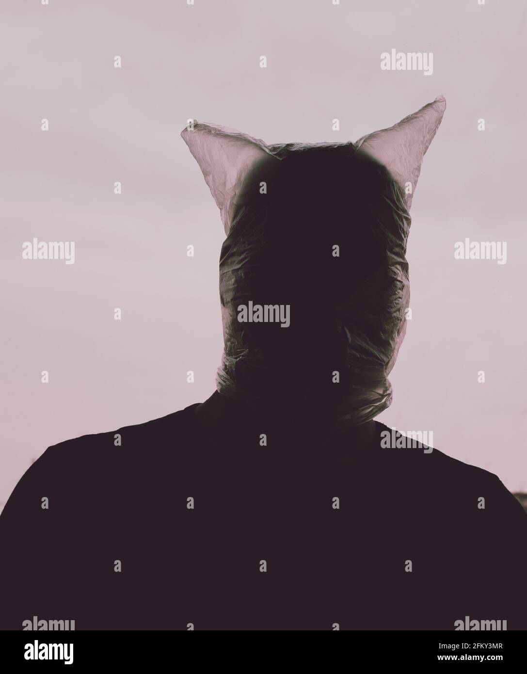 Man plastic bag over head hi-res stock photography and images - Alamy
