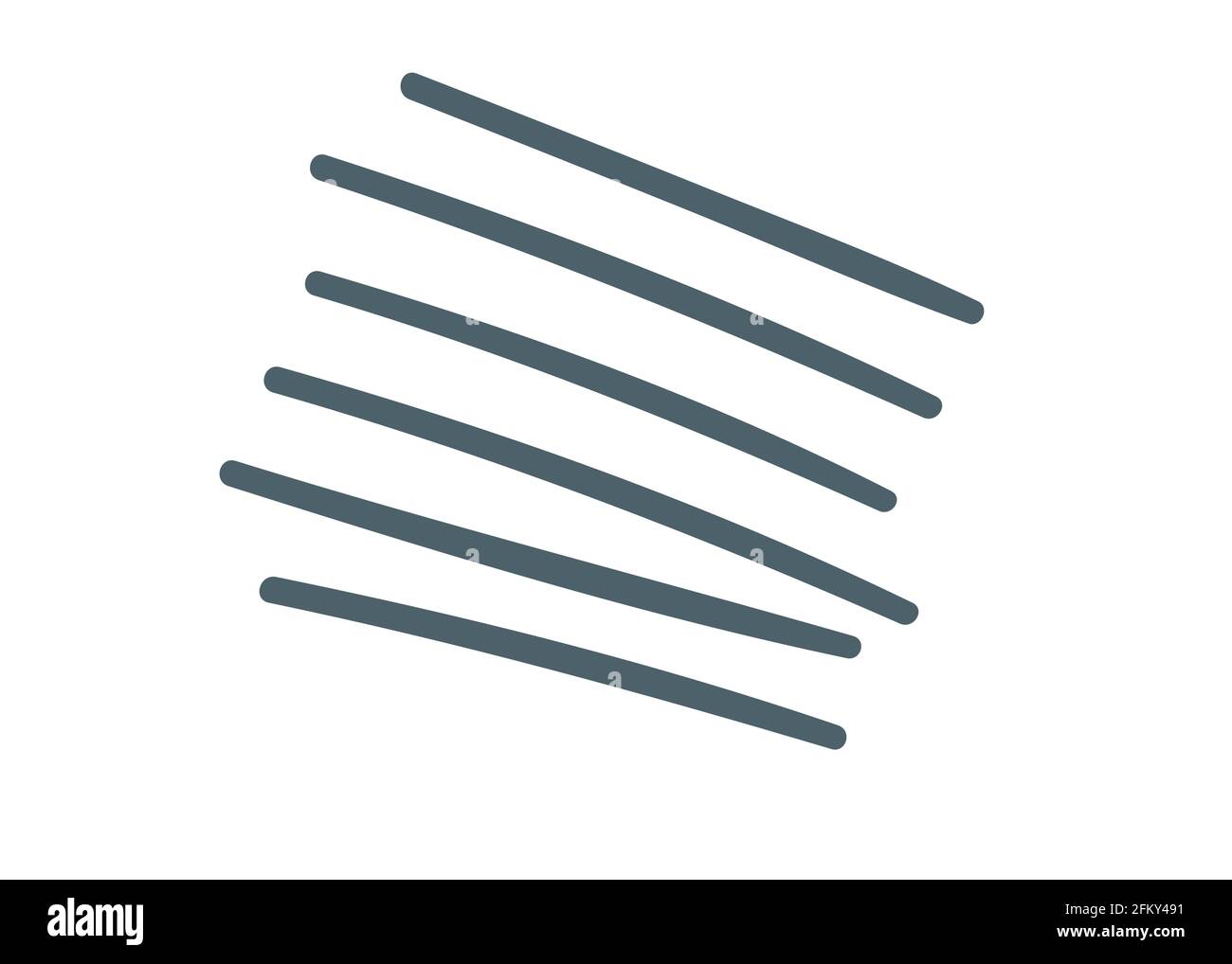 Parallel lines chalk icon. handdrawn gray strokes. Monochrome vector ...