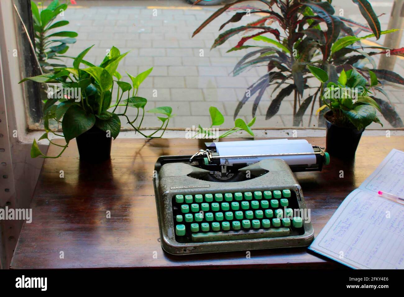 An old typewriter with paper, Ballad Estate, Mumbai, India Stock Photo ...