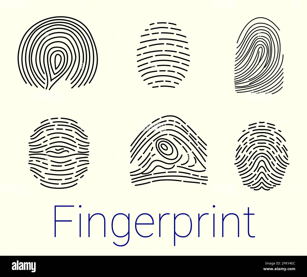 Fingerprint Loops Stock Vector Images Alamy
