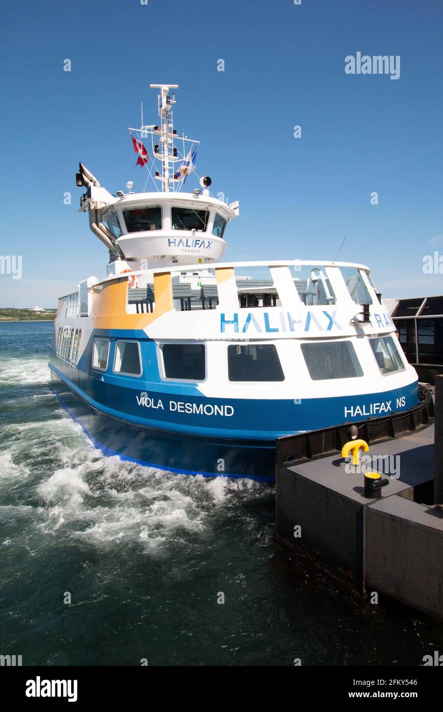Halifax Transit Ferry, Halifax Harbor dock, Nova Scotia, Canada Stock ...