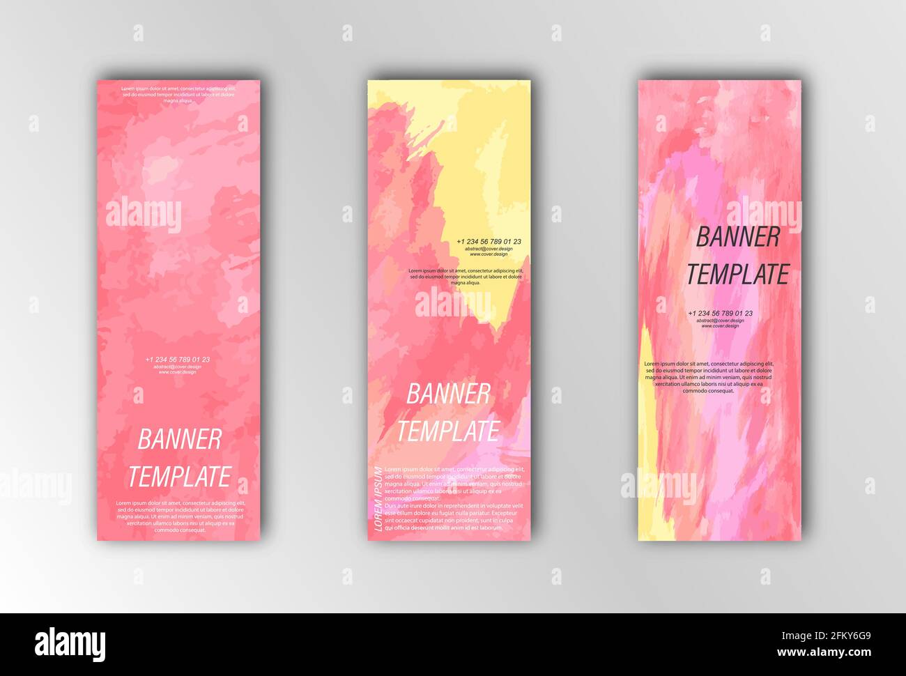 Abstract vector banner template. Illustration for the design of banners ...