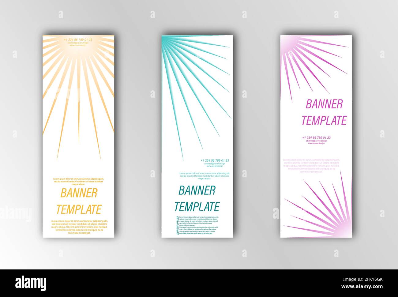 Abstract vector banner template. Illustration for the design of banners ...