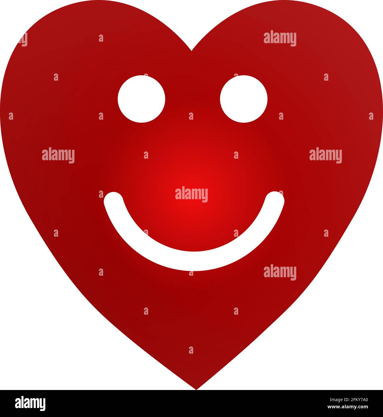 Smiling face heart eyes on Stock Vector Images - Alamy