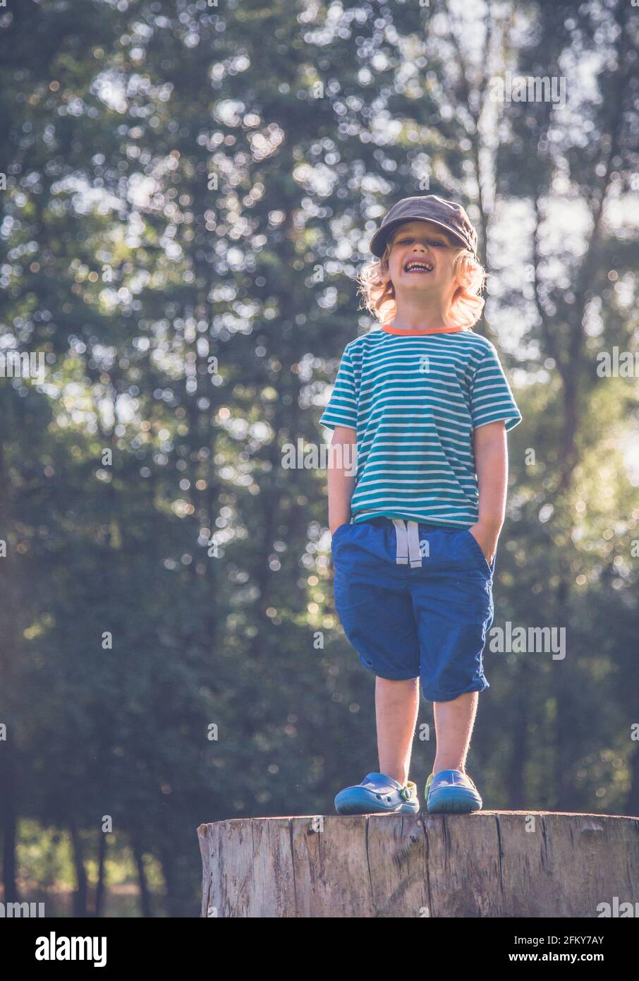 Child stood in forest hi-res stock photography and images - Alamy