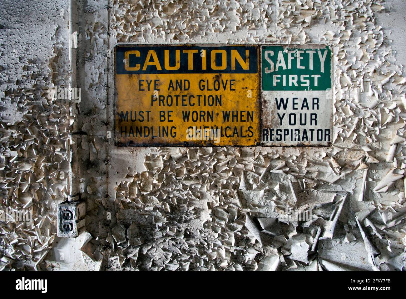 Interior of an abandoned decaying industrial factory Stock Photo - Alamy