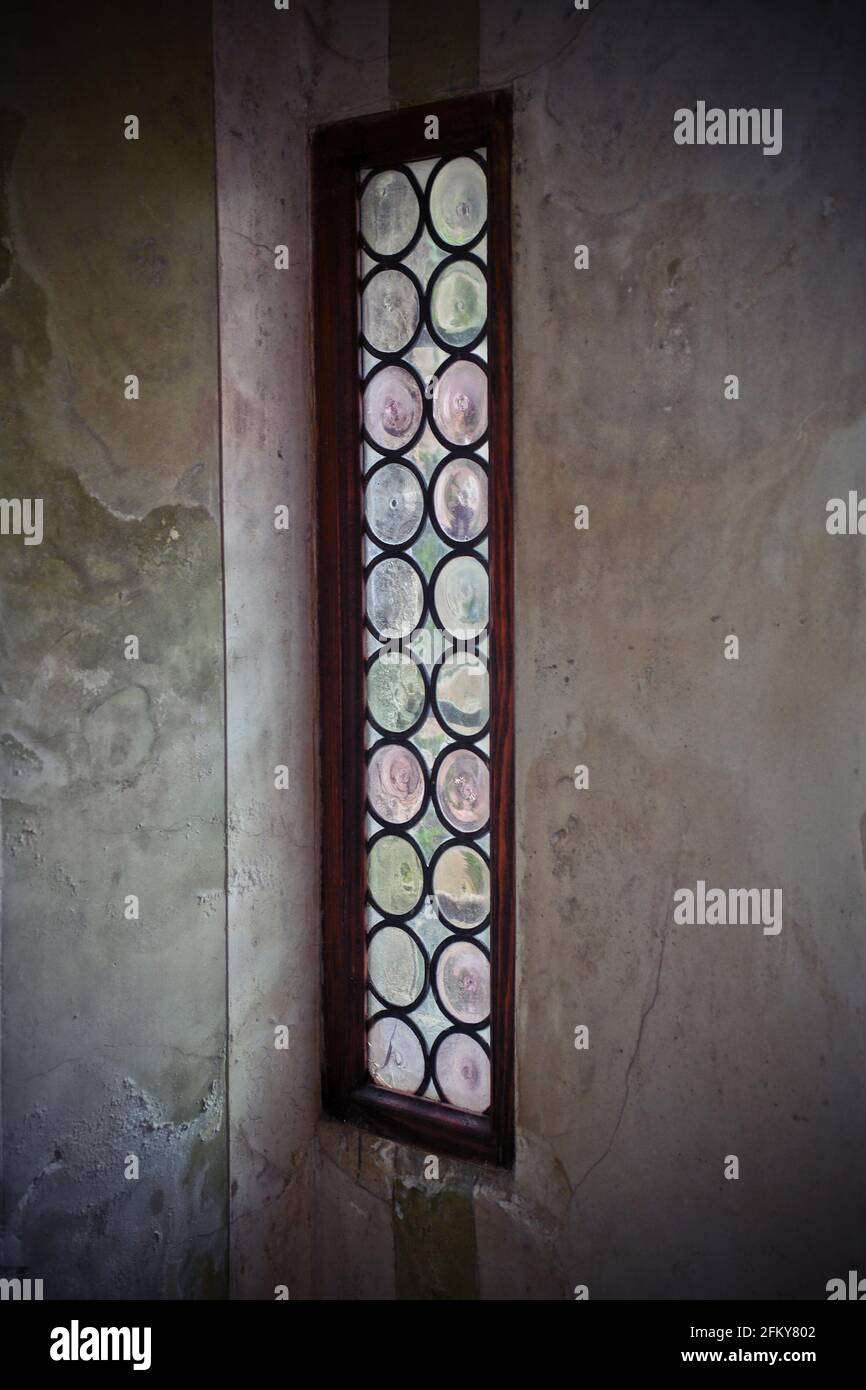 Typical ancient Venetian colored windows Stock Photo - Alamy