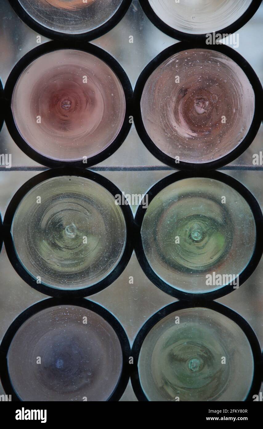 Typical ancient Venetian colored windows Stock Photo - Alamy