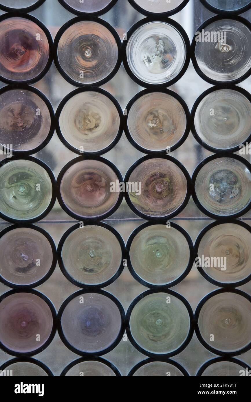 Typical ancient Venetian colored windows Stock Photo - Alamy