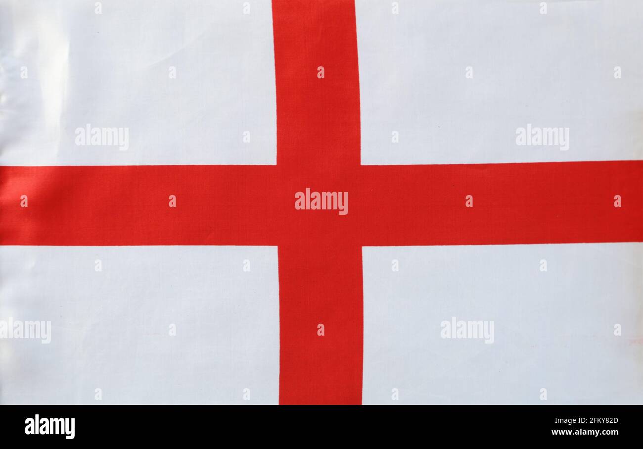 St George's Cross flag close-up Stock Photo - Alamy