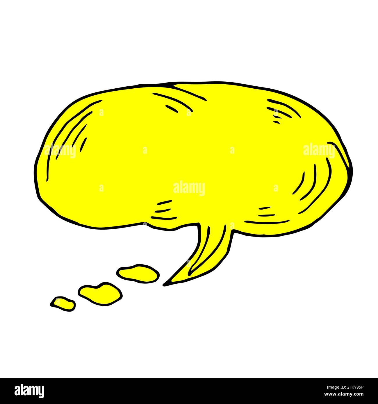 Hand drawn speech bubbles. Doodle style thinking balloons isolated on ...