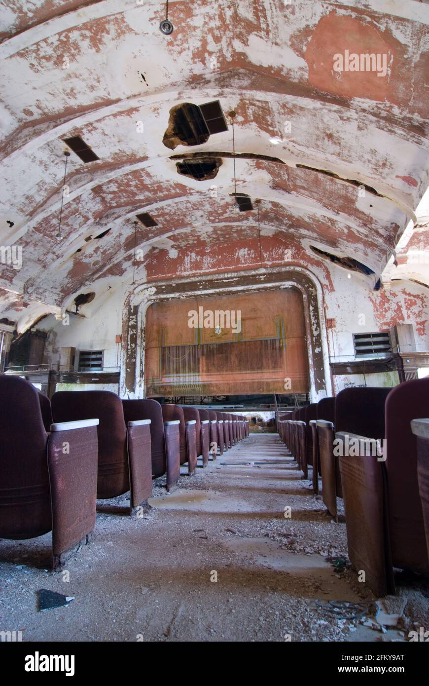 Interior of an abandoned decaying insane asylum Stock Photo - Alamy
