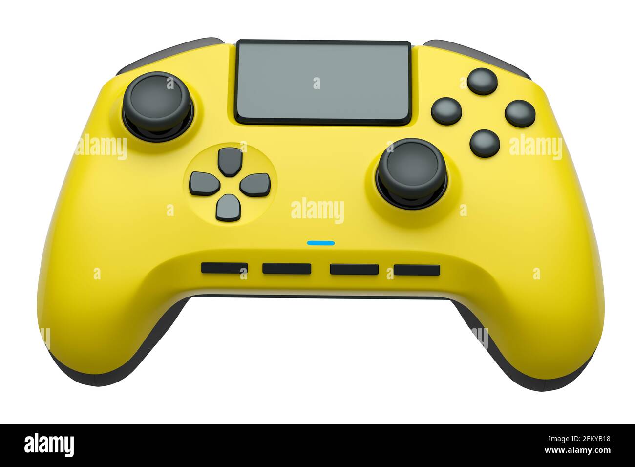 Realistic yellow video game joystick on white background Stock Photo ...