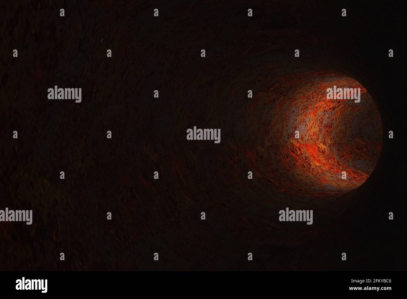 Abstract rusty tunnel. 3D rendering Stock Photo - Alamy