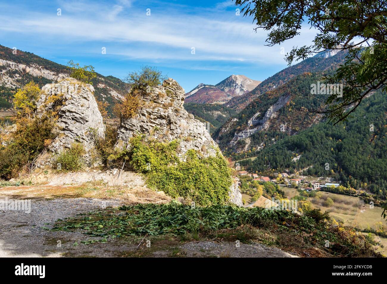 French countryside. Treschenu-Creyers: view of the heights of the ...