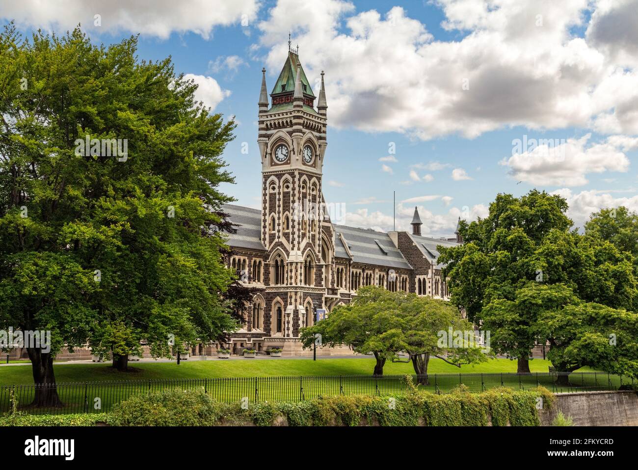 Main building of University of Otago in Dunedin, South Island of New ...