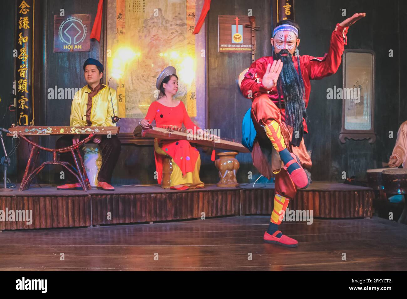 Hoi An, Vietnam - March 6 2019: Local Vietnamese performers in ...