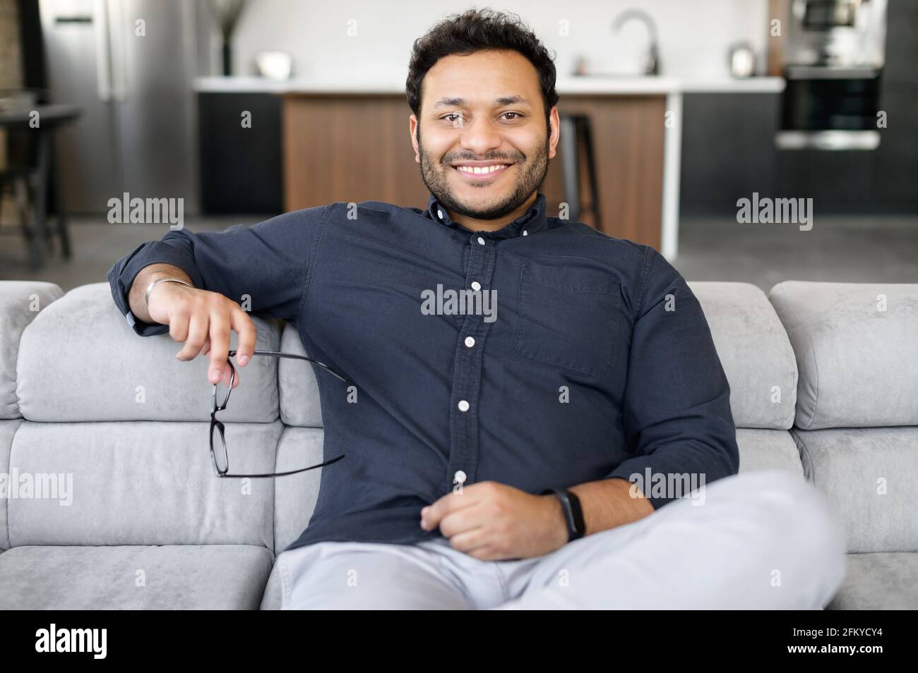 Video chat indian male colleague hi-res stock photography and images ...