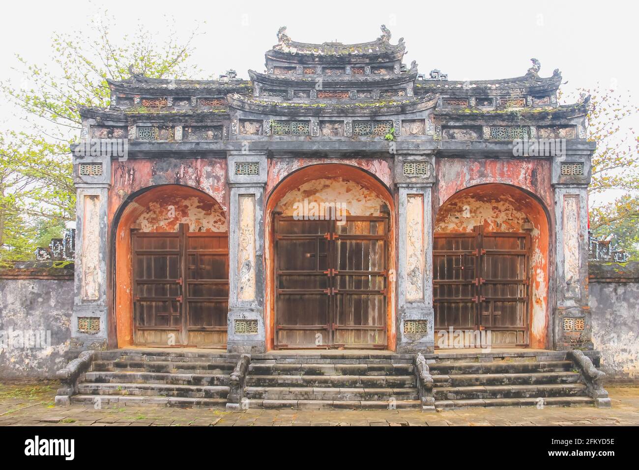 An old decaying gate ruin at the ancient, historic, imperial city ...