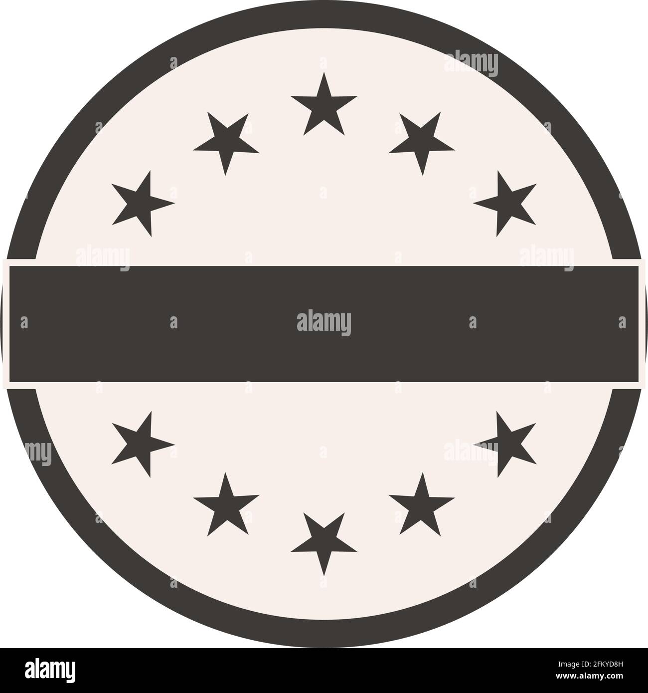 label emblem with stars on white background Stock Vector Image & Art ...