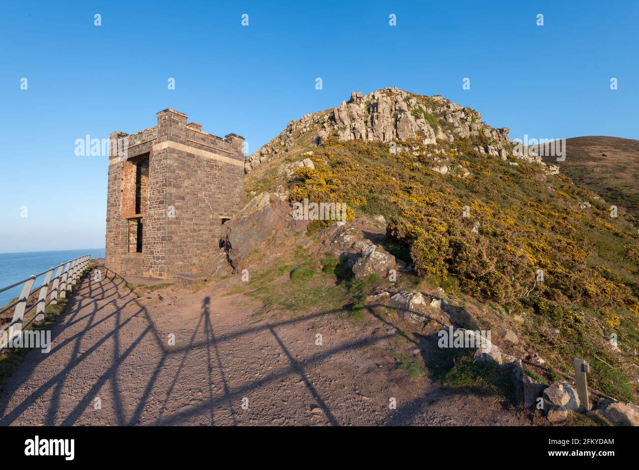 Landscape photo of the old coastguard watch tower at Hurlstone Point in ...