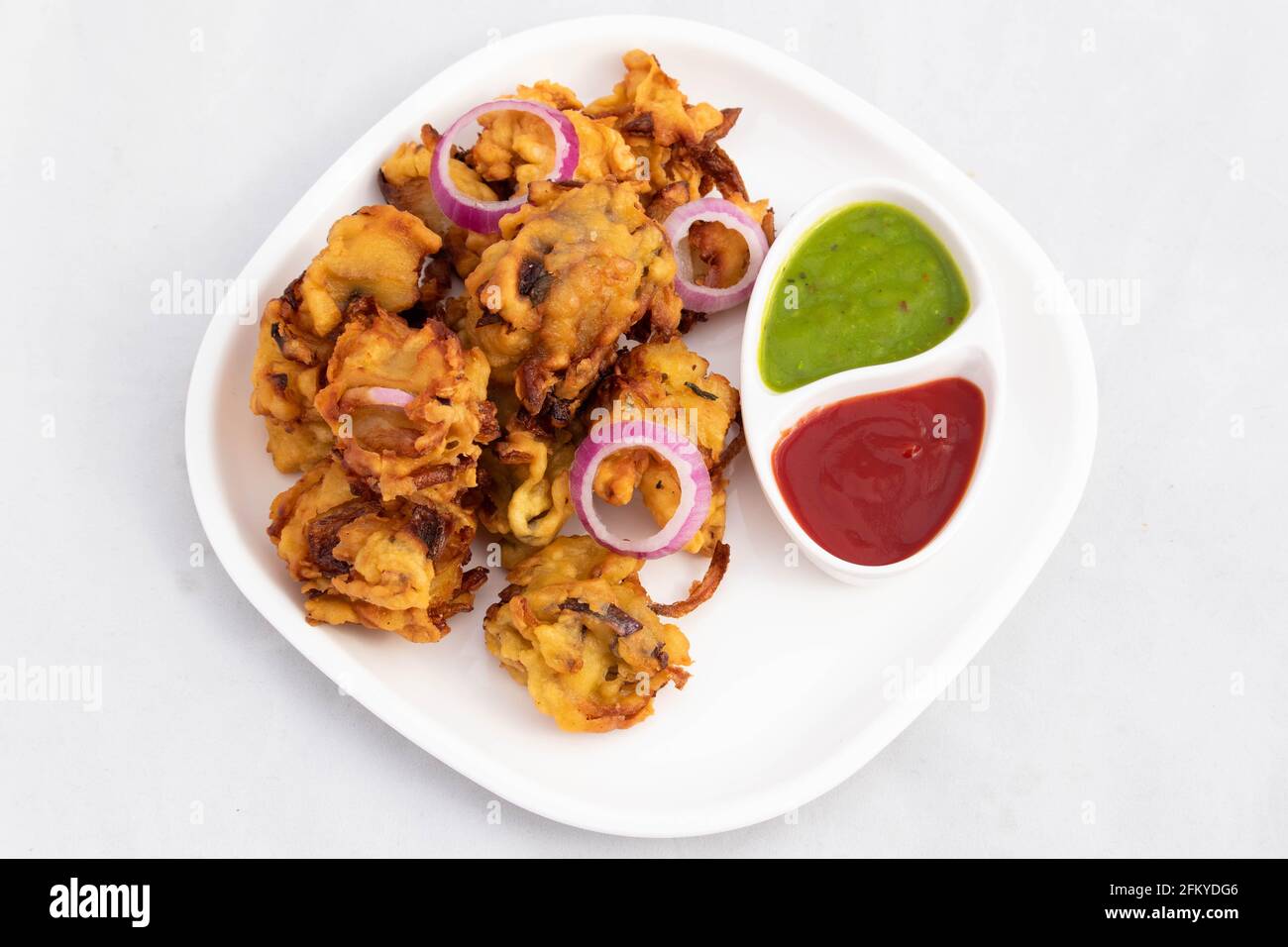 Crispy Indian Street Food With Various Names Like Onion Bhajji Pyaj ...
