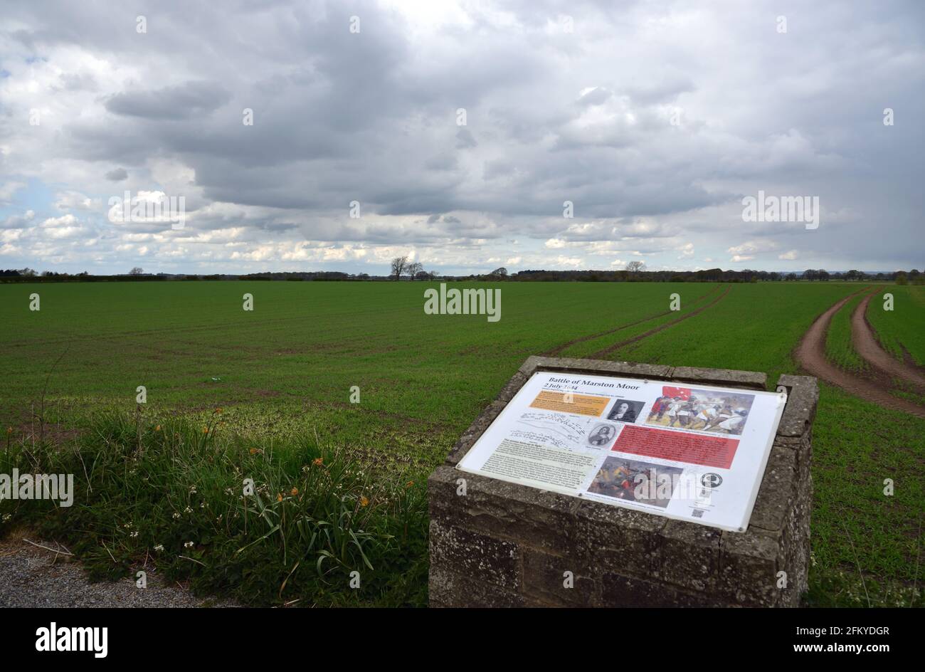 Wide view of the battelfield at the site of the battle of Marston moor ...