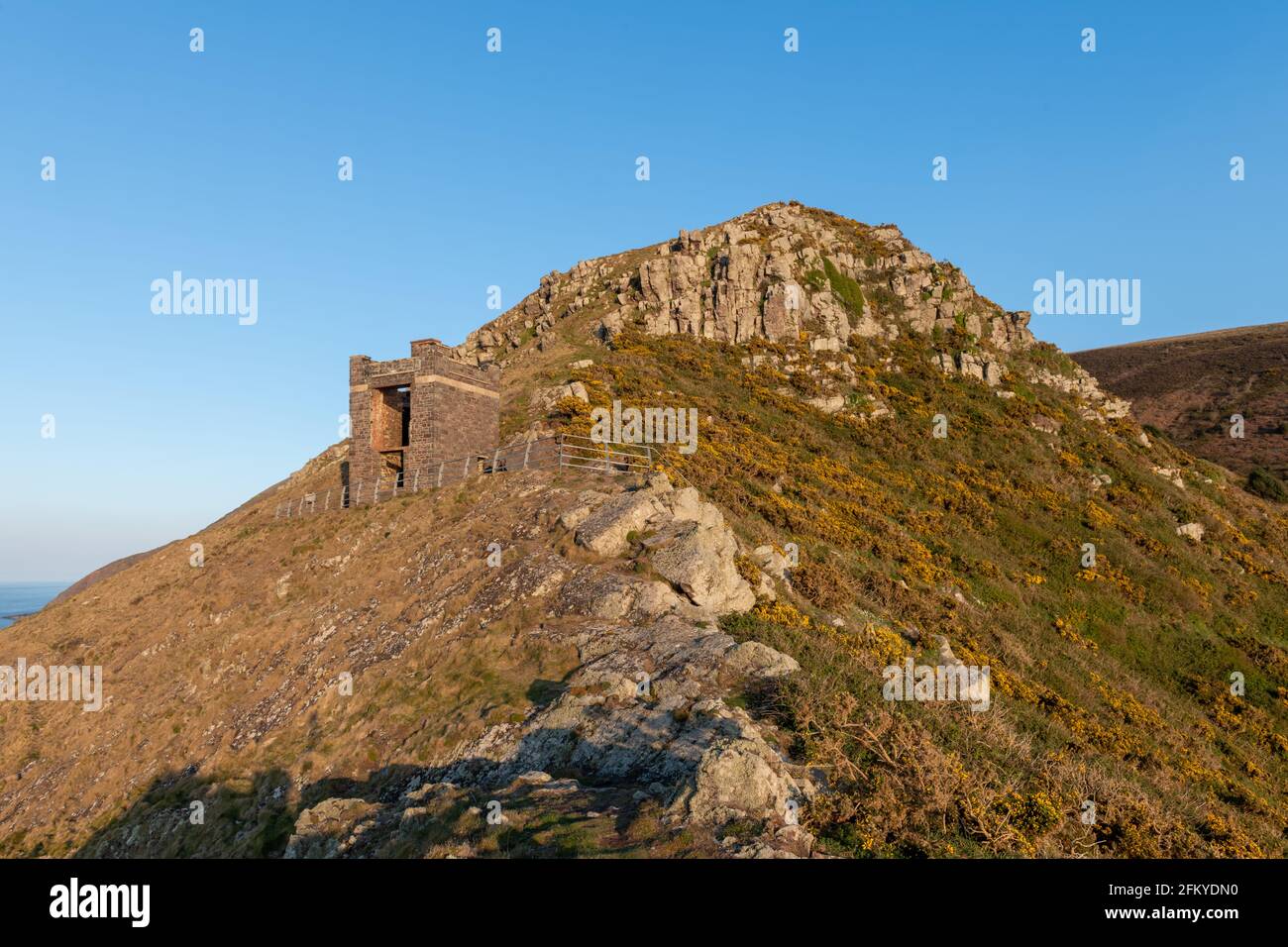 Landscape photo of the old coastguard watch tower at Hurlstone Point in ...