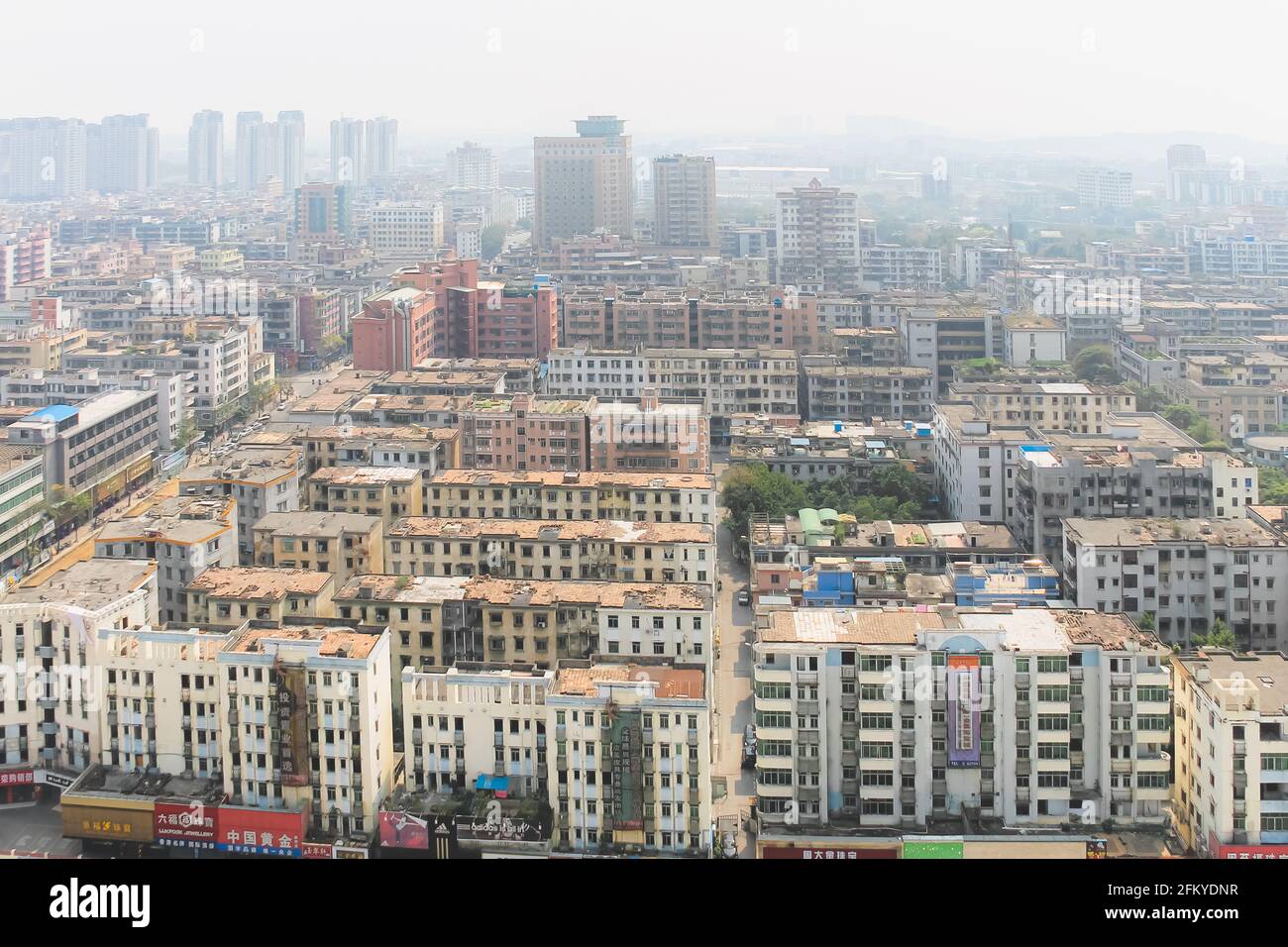 Aerial view urban sprawl smog hi-res stock photography and images - Alamy