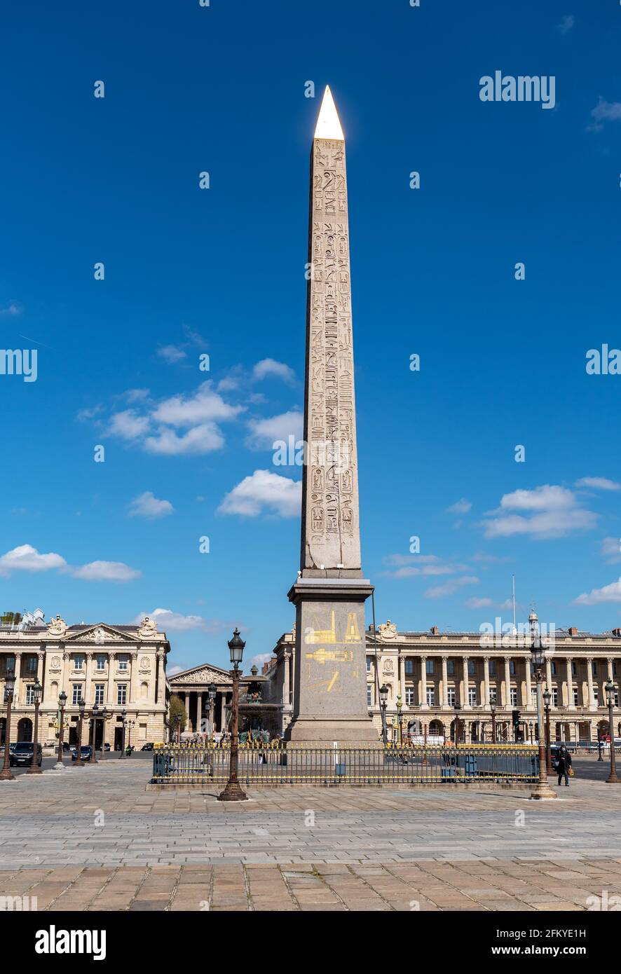 Luxor obelisk on place de la concorde in Paris Stock Photo - Alamy