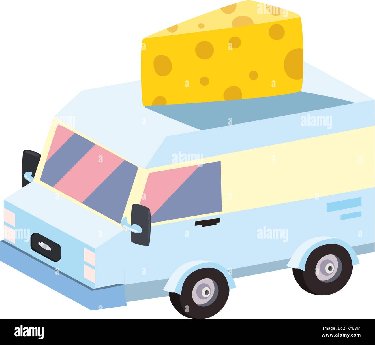 Isolated cheese food truck vehicle Stock Vector Image & Art - Alamy