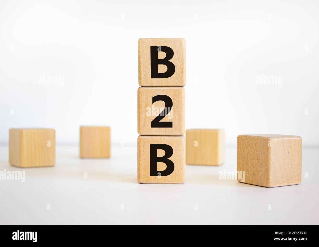 B2B symbol. Concept word 'B2B - business to business' on cubes on a ...