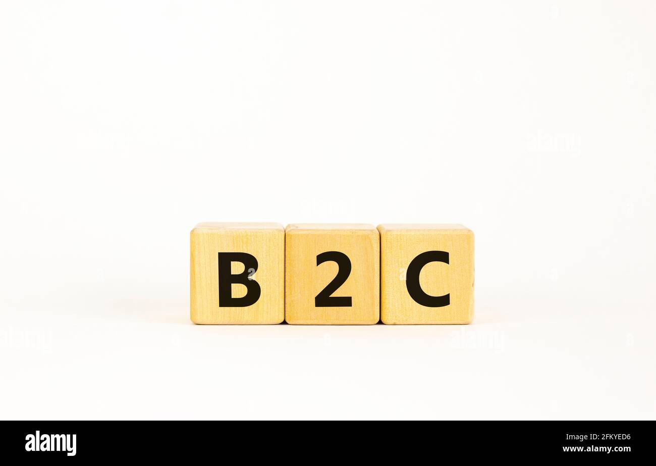 B2C - business to customer symbol. Concept word 'B2C - business to ...
