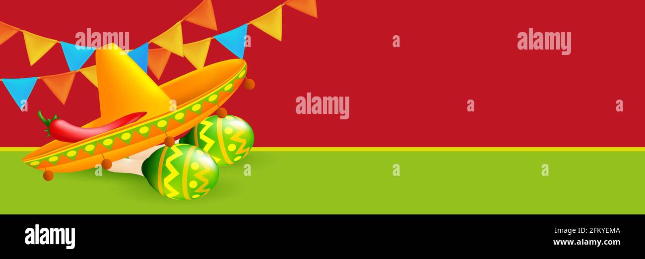5th of May Cinco de Mayo holiday background. Vector illustration with a ...