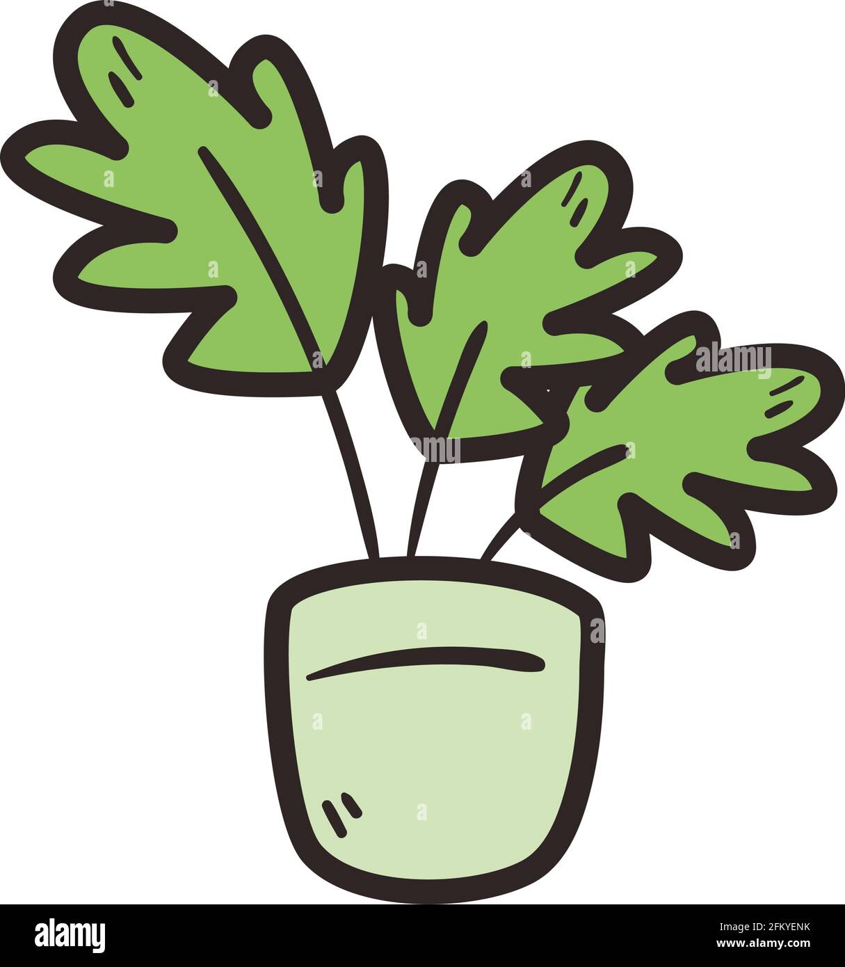 Floral and nature plant inside pot Stock Vector Image & Art - Alamy