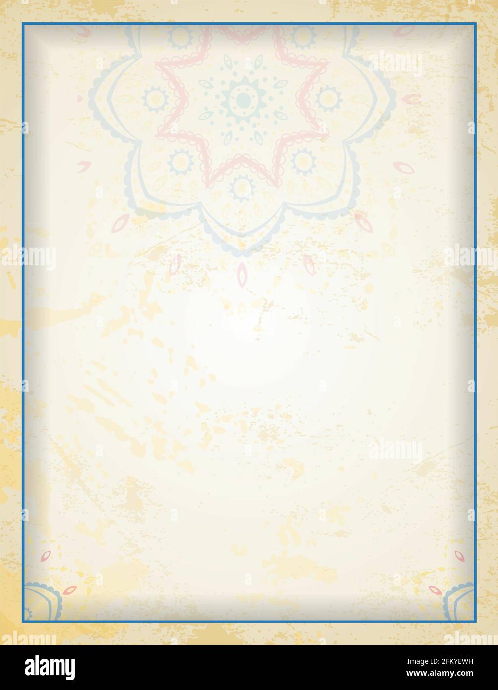 Vertical frame template with colorful star-shaped patterns Stock Photo ...