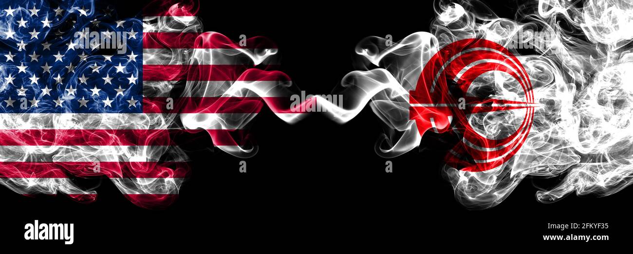 United states of america vs japanese flags hi-res stock photography and ...