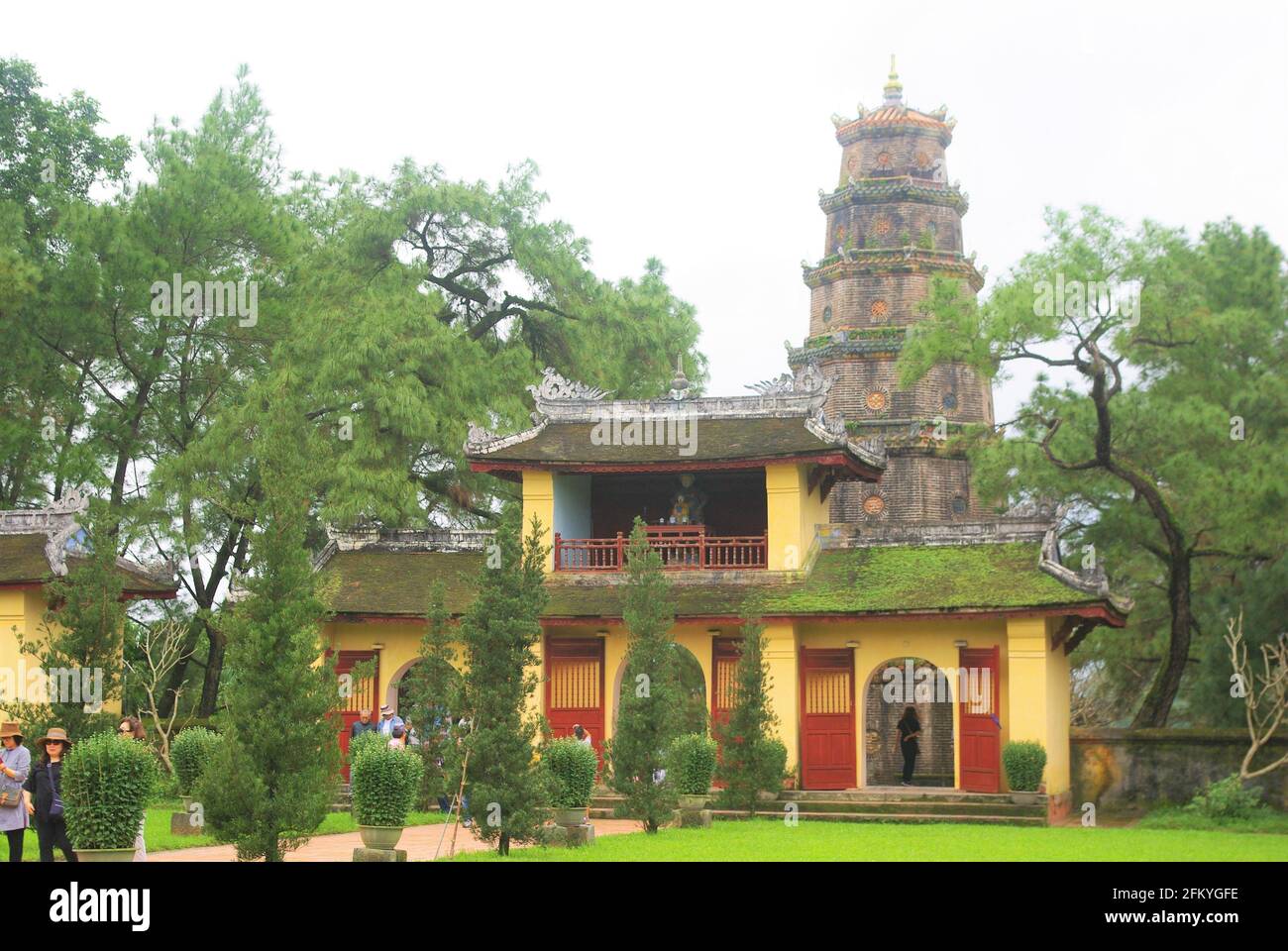 Main gate and tower , Tuen Mu emperors mausoleum, Perfume River, Hue ...