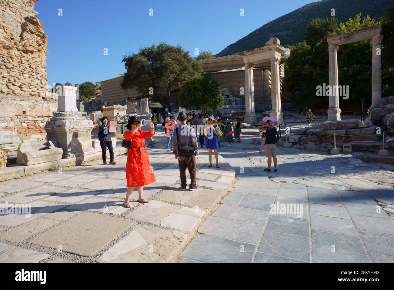 Ancient Roman building ruins in Ephesus, Anatolia, Turkey Stock Photo ...