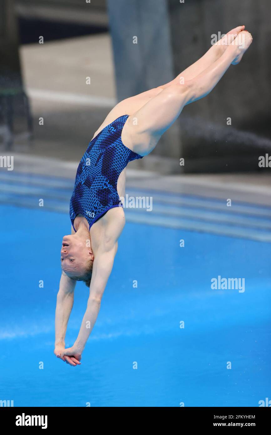 Tokyo Aquatics Centre, Tokyo, Japan. 4th May, 2021. Sarah Bacon (USA ...