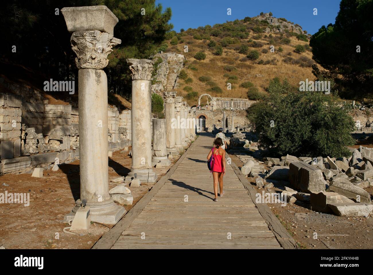 Ancient Roman building ruins in Ephesus, Anatolia, Turkey Stock Photo ...